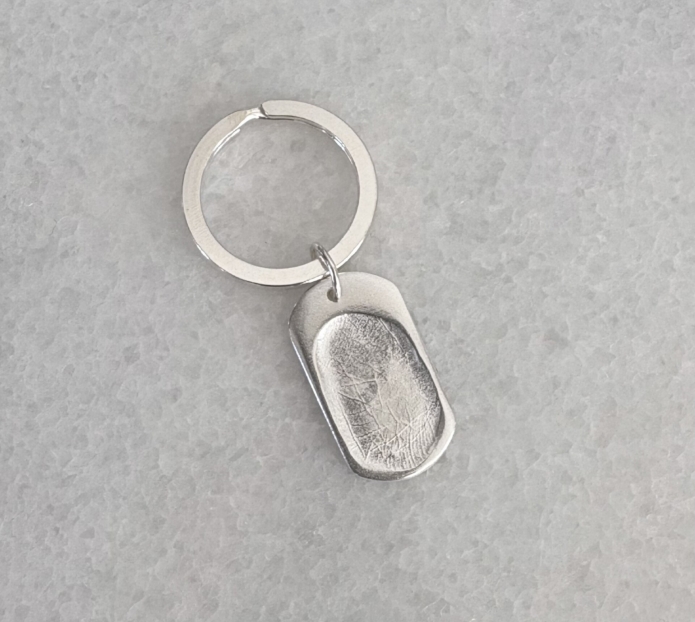 Fingerprint Dog Tag Key Ring - Key Rings - Fingerprints